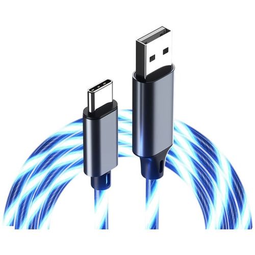 USB充電＆同期ケーブル（A-C）ブルーLED AJ-637USB充電＆同期ケーブル（A-C）ブルーLED AJ-637。