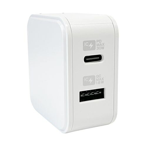 AC充電器 USBA+C PD30W 自動識別 AC-048AC充電器 USBA+C PD30W 自動識別 AC-048。
