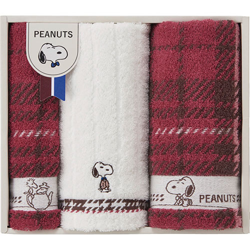 PEANUTS どこか懐かしく、あたたかな雰囲気をもつタータンチェック。チェックファッションに身を包んだスヌーピーがゆったりとティータイムを楽しんでいるアートをさりげなくあしらいました。華やかでありなPEANUTS どこか懐かしく、あたたか...