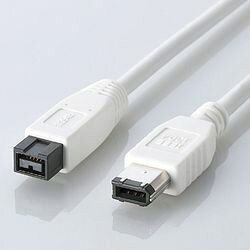 IEEE1394b(9ピン)端子を持つパソコンと、IEEE1394(6ピン)端子を持つハードディスクドライブを接続できるFireWireケーブル。 [対応機種]IEEE1394bインターフェース登載PCおよびIEEE1394a対応機器。IE...