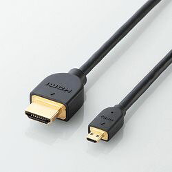3D映像伝送・ARCに対応!HDMIの最新規格にフル対応した、HIGH SPEED with Ethernet認証済みのイーサネット対応HIGH SPEED HDMI-Microケーブルです。検索キーワード:ELECOM | えれこむ | ...