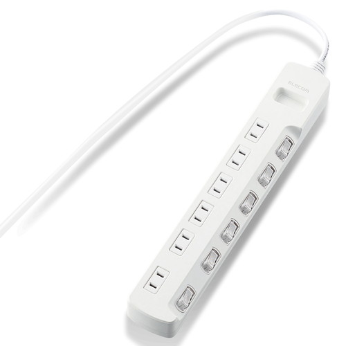 　接続機器ごとにON/OFFでき、待機電力を個別に節約できる個別スイッチが付いた省エネタップです。ACアダプタや大きめのプラグを接続してもスイッチに干渉しにくい、斜め配置のスイッチを採用しています。検索キーワード:ELECOM | えれこむ...