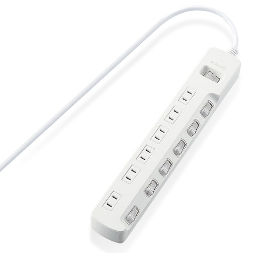 　待機電力をまとめて節約できる一括スイッチと、接続機器ごとにON/OFFでき、個別に節約できる個別スイッチが付いた省エネタップです。ACアダプタや大きめのプラグを接続してもスイッチに干渉しにくい、斜め配置のスイッチを採用しています。検索キー...