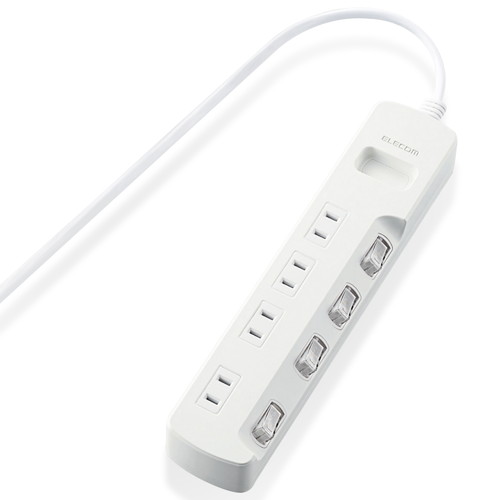 　接続機器ごとにON/OFFでき、待機電力を個別に節約できる個別スイッチが付いた省エネタップです。検索キーワード:ELECOM | えれこむ | 電源タップ | TE6A2410WH接続機器ごとにON/OFFでき、待機電力を個別に節約できる...