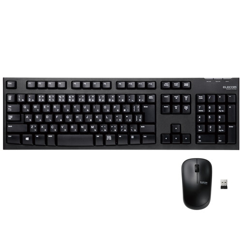 　セット構成：2.4GHzワイヤレスキーボード×1、2.4GHzワイヤレスIR LEDマウス×1、共通レシーバ×1、動作確認用単3形アルカリ乾電池×2、ユーザーズマニュアル×1 インターフェイス：USB コネクタ形状：USB(A)オス 対応...