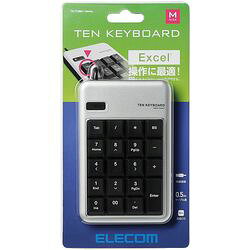 Excelに便利な[Tab]キー・[00]キー付き。ノートパソコンでの使用に最適なスタンダードUSBテンキーボード。ノートパソコンでの使用に最適な、スタンダードなUSBテンキーボードです。Excelでの作業に便利な[Tab]キーと、数字の入...