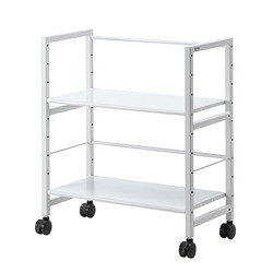デスク周りの書類整理に最適なファイルワゴン耐荷重80Kgの高耐荷重ワゴンです。使用環境に合わせて水平・傾斜の2段階の設定ができるワゴンです。傾斜棚にすればA4ファイルを出し入れしやすくお使い頂けます。水平の場合は収納物に合わせて棚位置を変更...