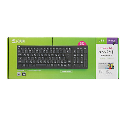 机の上を有効活用できるコンパクトフルキーボード幅400以下のコンパクトサイズでありながら、テンキー付のフルキーボードキーピッチはスタンダードキーボードと同じ19mmキーピッチ文字の耐久性に優れたレーザー印刷を採用しています。邪魔な時はキーボ...