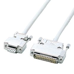 RS-232Cケーブル9pin・25pin(クロス・5m)。DOS/Vパソコンのシリアル(D-sub9pinオス)ポートとNEC PC-9821シリーズなどのRC-232Cポート(D-sub25pinメス)を接続し、データ転送をするためのケ...
