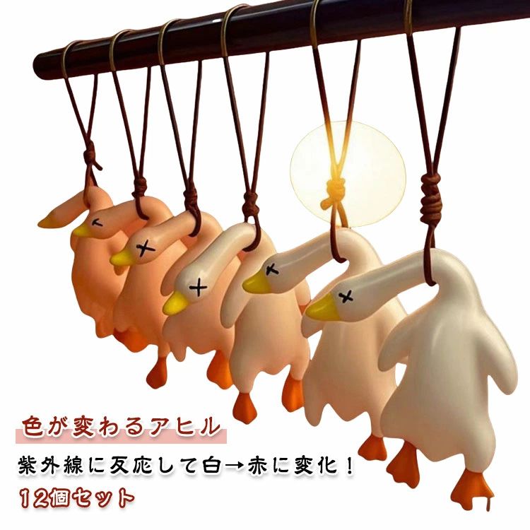 紫外線に反応して白→赤に変化！UVの強さを視覚でチェックできる「UVチェッカー機能付き北京ダックキーホルダー」日差しが強くなるこれからの季節にぴったり！ 紫外線に当たると色が変わり、日焼け止めを塗る必要性を思い出させてくれる実用性も備えてい...