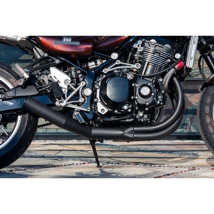 【適合車種】KawasakiZ900RS/CAFE/SE 23-型式：8BL【商品説明】エキパイは砂詰め手曲げ、フランジはアルミの鋳物、トドメは三角パッチ付きTIG溶接で完全に時代錯誤の令和型ニューモデルのワンピース鉄管。 デジタルからAI...