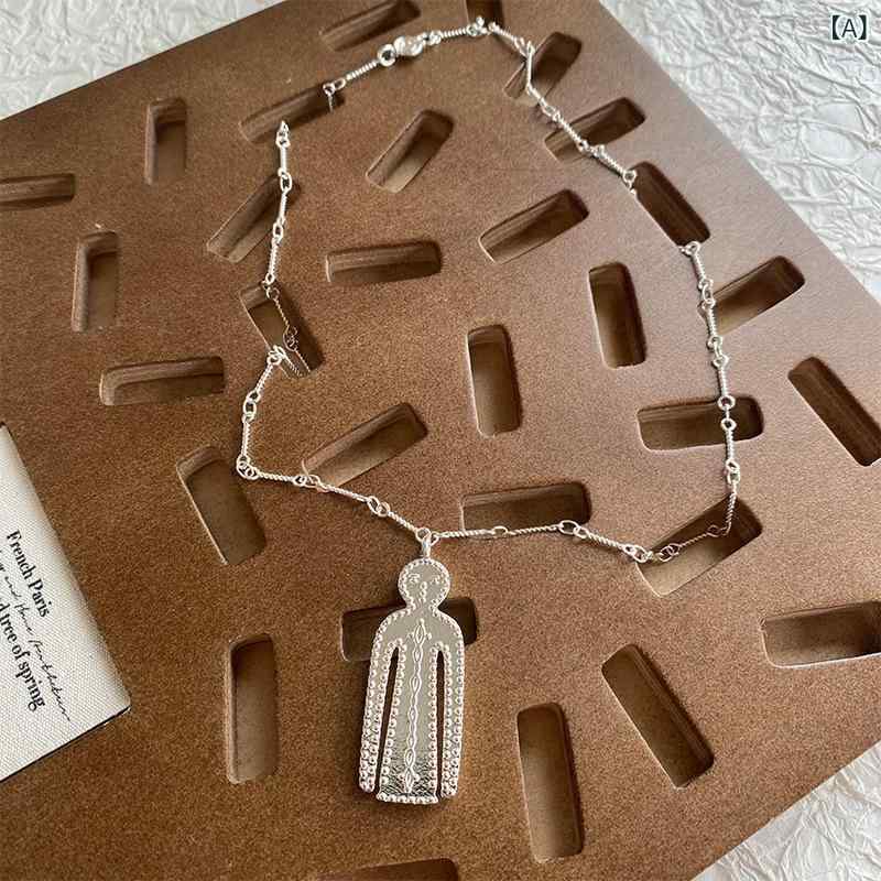 ・素材: 銅・加工: 電鍍・形状: 幾何学・チェーンスタイル: 丸玉チェーン・ペンダント素材: 真鍮・長さ: 41～50cm・カラー: 人形デザイン・スタイル: ファッション通勤・重さ: 約15g・カテゴリ: ネックレス・対象: レディース