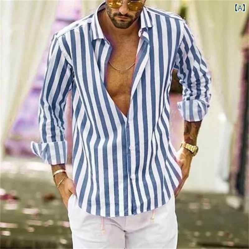 ・カテゴリ: シャツ・スタイル: スポーツカジュアル・デザイン: カーディガン・シルエット: ルーズフィット・ネックライン: 襟付き・袖丈: 長袖・柄: ストライプ・厚さ: 普通・ディテール: プリント・加工: プリント、染色・主な素材: ...