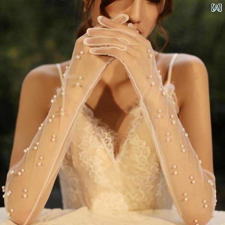 ・適用性別: 女性・機能: 日焼け防止・カラー展開: フルフィンガーパール、ハーフフィンガーパール・サイズ: フリーサイズ・素材: ポリエステル・スタイル: エレガント