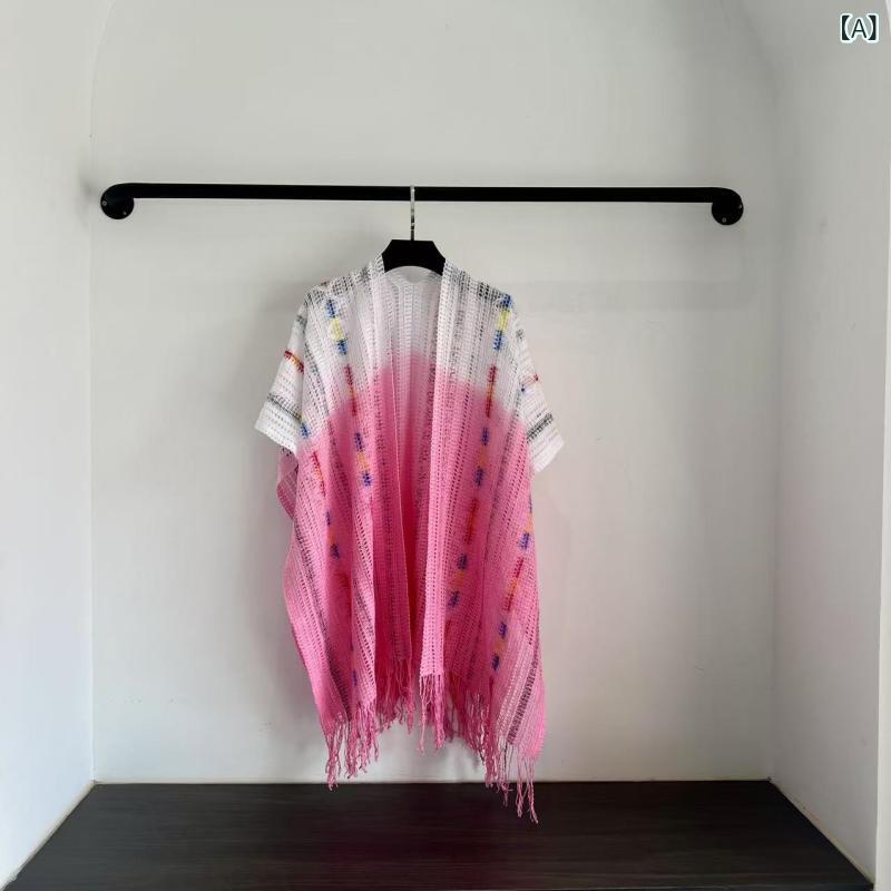 ・性別: 女性・素材: 綿・シーズン: オールシーズン・カラー展開: ローズレッド、オレンジ、ブルー、パープル、グリーン・スタイル: レトロエスニック・幅: 90cm・織り方: 経編み・柄: カラーチェック・機能: 保温・加工方法: ジャカ...