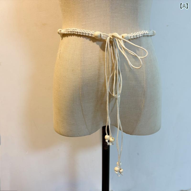 ・素材: ナイロン・バックル素材: 布・留め具タイプ: ダブルリング・カラー展開: アイボリー、ブラック、ブラウン、ダークブラウン（黄ビーズ）、カーキ、アイボリー（黄ビーズ）、アイボリー（茶ビーズ）、ダークブラウン（茶ビーズ）・幅: 約2c...