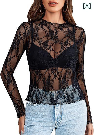 ・素材: レース（ポリエステル30～50%未満）・柄: 幾何学模様・デザイン: プルオーバー・加工: ノンアイロン・シルエット: レギュラー・着丈: ミドル丈（約50cm～65cm）・ネックライン: Uネック・袖タイプ: レギュラー・袖丈:...