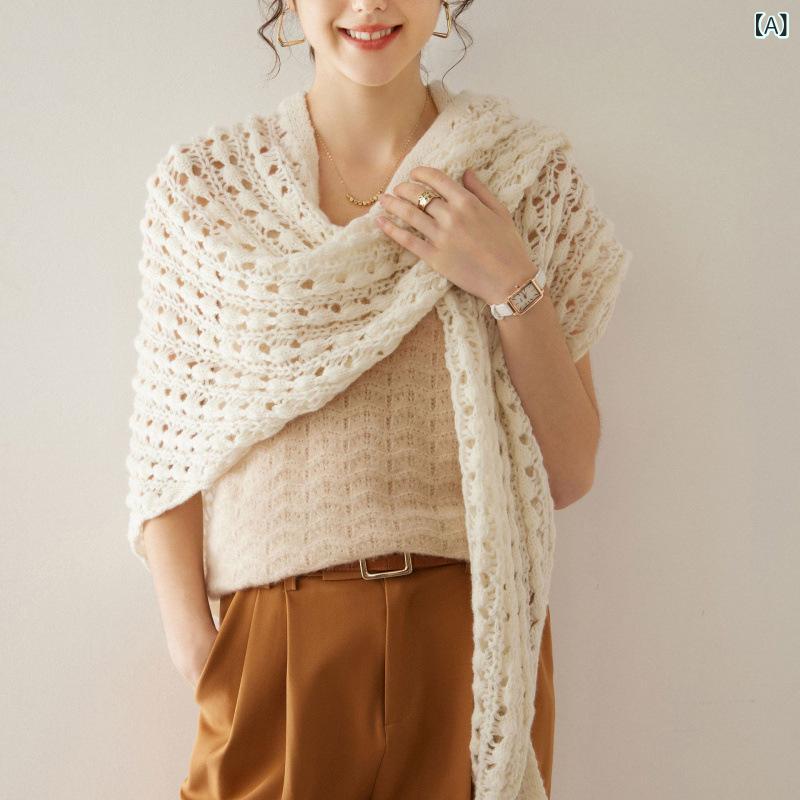 ・性別: 女性・素材: カシミヤ・成分: 96%以上・カラー展開: ホワイト、フォレストグリーン、ライラック・スタイル: ライトラグジュアリー・長さ: 175cm以上・幅: 60cm・編み方: 経編み・柄: 無地・機能: 保温・デザイン要素...