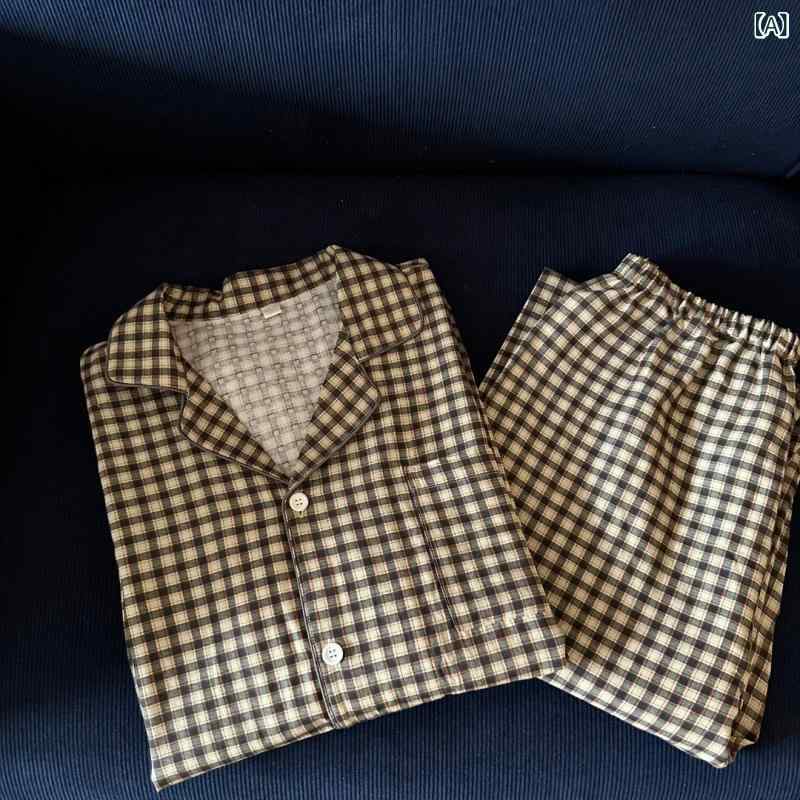 ・カテゴリ: セット・スタイル: シンプルカジュアル・主な素材: 綿95%-100%・生地の厚さ: 161-180g/平米・襟元: 襟付き・袖丈: 長袖・パンツ丈: ロング丈・用途: カジュアル、睡眠、ルームウェア、快適、外着可能・対象: ...