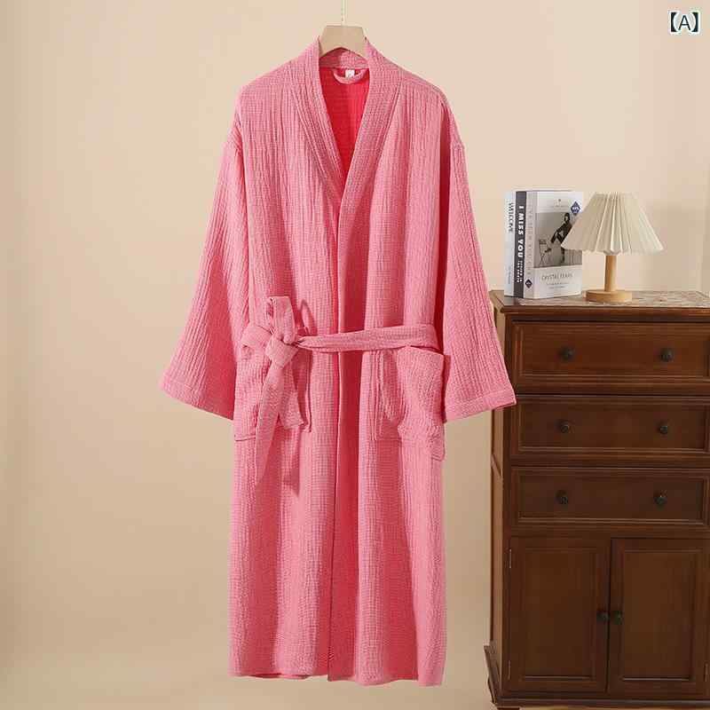 ・素材: 綿100%ガーゼ・厚さ: 厚手 (約201-250g/平米)・機能: カジュアル、通気性、睡眠、入浴、伸縮性、部屋着、保温性、快適、普段使い・対象: カップル・カラー展開: ローズレッド、トープ、ダークグリーン・サイズ展開: L・...