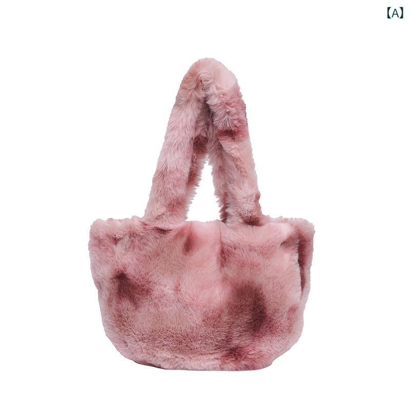 ・カラー展開: ピンク、グレー、カーキ、パープル、オレンジ・スタイル: トレンド・主な素材: フェイクファー・バッグスタイル: トートバッグ・デザイン要素: ステッチ・裏地素材: PU・バッグ形状: 横型スクエア・開閉方法: マグネットボタ...