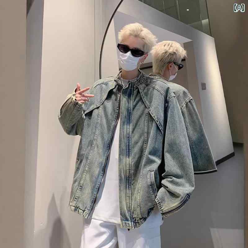 ・機能: 耐摩耗・カテゴリ: ジャケット・スタイル: カジュアル・ネックライン: ノーカラー・フィット: ルーズフィット・前立て: ジッパー・厚さ: 普通・柄: 無地・生地: デニム・主な素材: 綿56%・裏地素材: 綿56%・デザイン詳細...