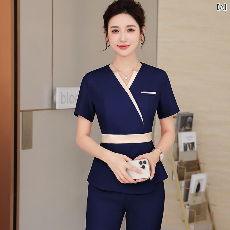 ・カテゴリ: セットアップ・スタイル: エレガント・主な素材: ポリエステル90%〜95%・配合素材: スパンデックス90%〜95%・デザイン要素: ジッパー・カラー展開: ネイビー、ローズピンク、ディープピンク、ブラック・袖丈展開: 半袖...