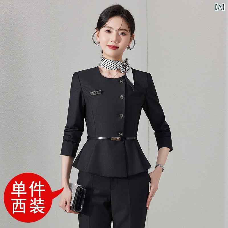 ・主な素材: ポリエステル70～80%、スパンデックス・カラー展開: ブラック、ダークブルー、ダークグレー、ブルー、グレー・サイズ展開: S、M、L、XL、2XL、3XL、4XL・パンツ丈: フルレングス・袖丈: 長袖・スタイル: エレガン...