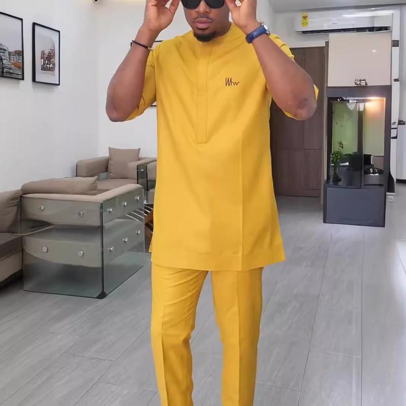 ・カテゴリ: メンズカジュアルセットアップ・スタイル: 民族風・着用シーン: カジュアル・着用シーズン: オールシーズン・厚さ: 普通・主な素材: ポリエステル95%、スパンデックス5%・生地素材: 化学繊維混紡・トップスタイプ: シャツ・...