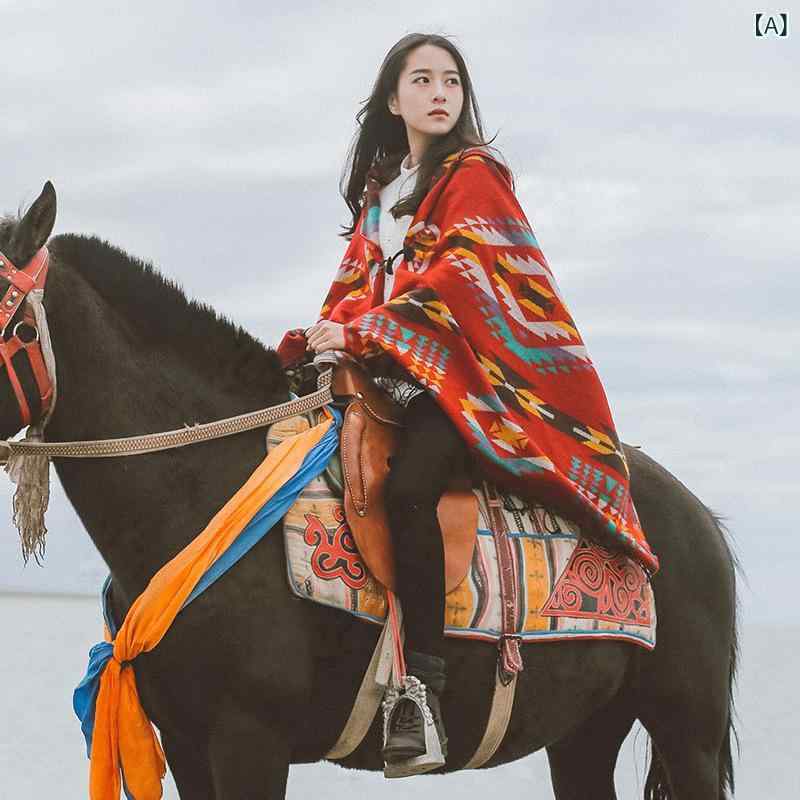 ・性別: 女性・編み方: ツイル・主な素材: アクリル、人工ウール・柄: カラフルチェック・機能: 保温・加工方法: ジャカード織り・デザイン要素: カントリースタイル・種類: プルオーバーポンチョ・幅: 75cm・スタイル: 欧米ストリー...