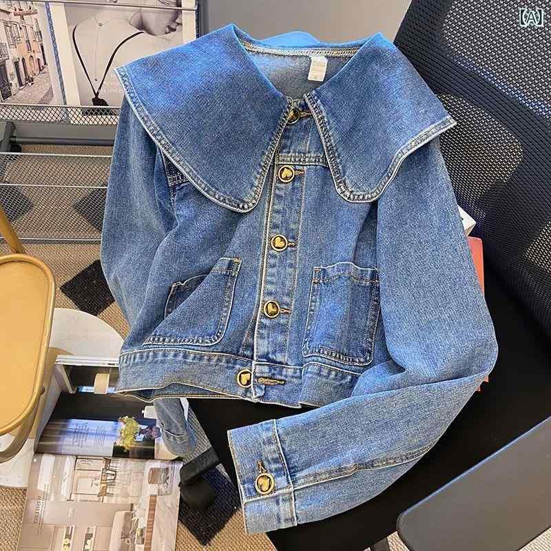 ・カテゴリ: アウター・スタイル: フェミニン・主な素材: 綿50〜70%、ポリエステル30〜50%・ネックライン: ピーターパンカラー・袖丈: 長袖・袖タイプ: レギュラー・カラー展開: ブルー・サイズ展開: S、M、L、XL、2XL、3...