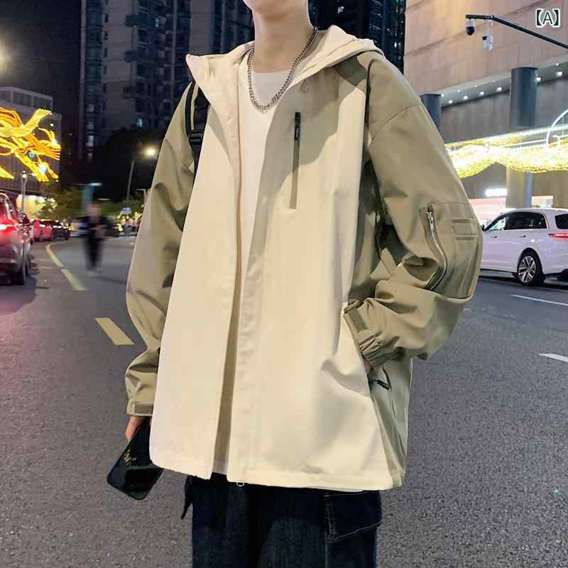 ・機能: 耐摩耗・カテゴリ: ジャケット・スタイル: カジュアル・ネックライン: ノーカラー・フィット: ルーズフィット・フロント: ジップアップ・フード: 付き・厚さ: 普通・柄: 無地・対象: 若年層・主要素材: ポリエステル100%・...