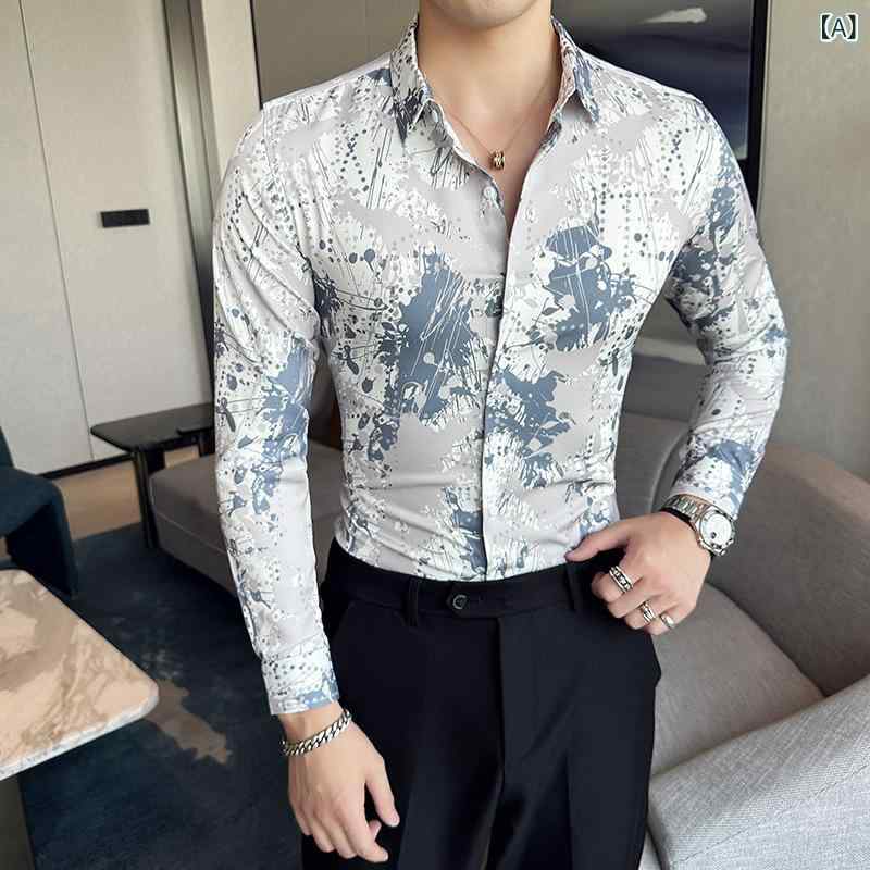 ・カテゴリ: シャツ・性別: メンズ・対象年齢: 成人・主要素材: ポリエステル95%・生地番手: 60番手・スタイル: カジュアル・タイプ: カーディガン・フィット: スリム・ネックライン: 襟付き・袖丈: 長袖・柄: 無地・厚さ: 普通...