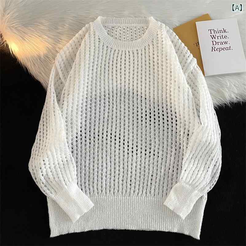 2個セット・カテゴリ: ニット・スタイル: プルオーバー・フィット: ルーズ・ネックライン: クルーネック・袖丈: 長袖・厚さ: レギュラー・テイスト: レトロ・デザイン: 透かし彫り・主な素材: ポリエステル・利用シーン: カジュアル・対...