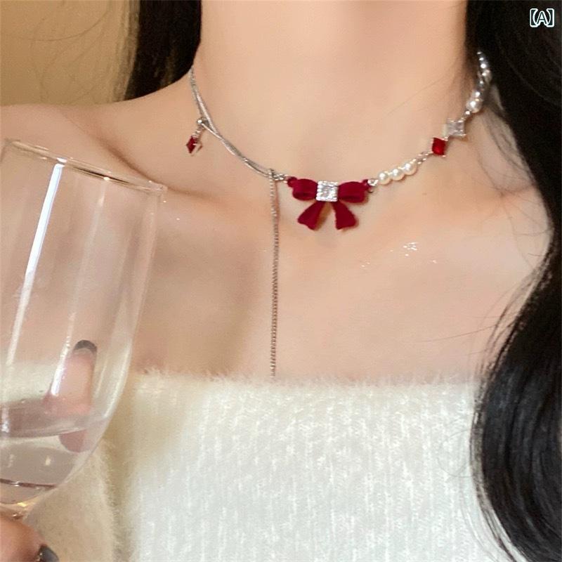 ・カテゴリ: ネックレス・対象: 女性・素材: チタン鋼・ペンダント素材: 合金・加工技術: 電気メッキ・モチーフ: リボン・チェーンスタイル: 通常チェーン・チェーン周長: 41cm〜50cm・重さ: 約20g・スタイル: ライトラグジュ...