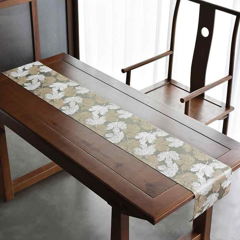 ・カテゴリ: 茶席・スタイル: 中華風・素材: 鹿皮絨風生地・サイズ展開: 200cm×22cm、200cm×28cm、250cm×28cm、300cm×28cm・カラー展開: イエロー、グレー、グリーン、パープル