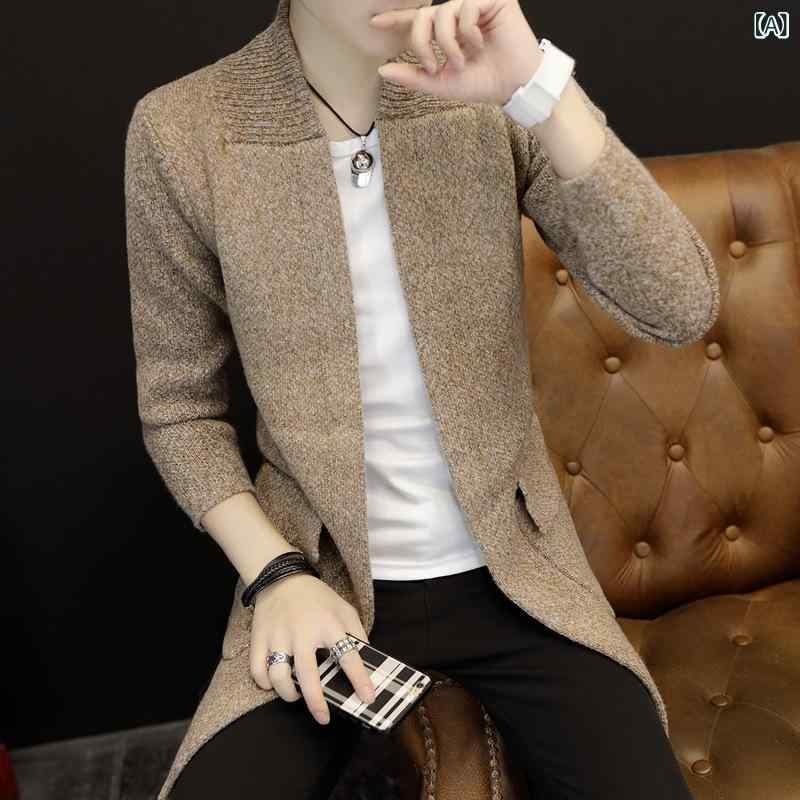 2個セット・カテゴリ: カーディガン・フィット: スリム・ネックライン: ターンカラー・袖丈: 長袖・厚さ: 厚手・スタイル: カジュアル・デザイン詳細: 配色・主な素材: アクリル68%混紡・着用シーン: カジュアル・カラー展開: カーキ...