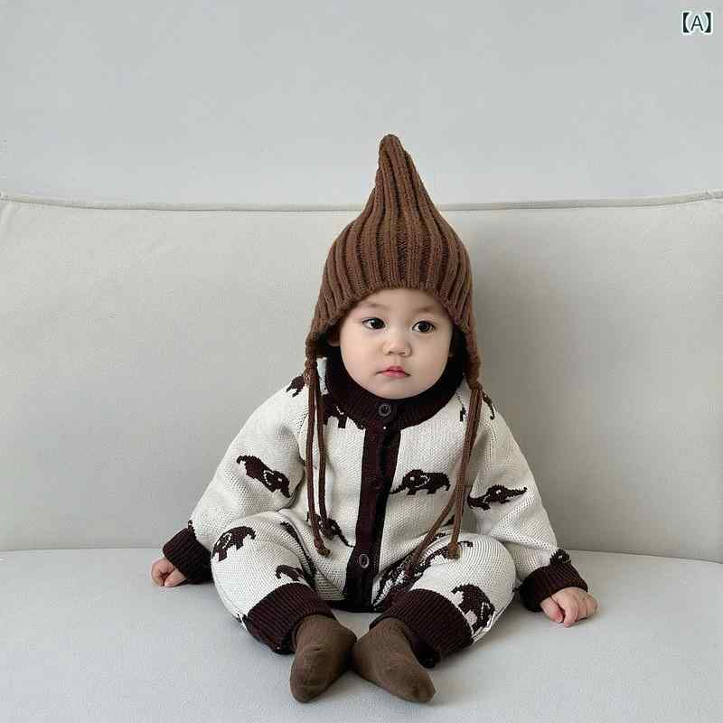 ・カテゴリ: ロンパース・スタイル: 韓国・主な素材: アクリル50%・袖丈: 長袖・厚さ: 標準・開閉仕様: スナップボタン・柄: ゾウ、イヌ、星・対象年齢: 1〜3歳・性別: ユニセックス・サイズ展開: 66cm、73cm、80cm、9...