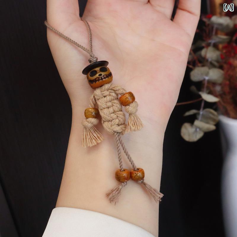 ・加工方法: 半手工・素材: 駝骨・カラー展開: 手工編みアダイ駝骨ペンダント、レッド手工編みアダイペンダント・スタイル: 新中式・スタイル分類: 個性トレンド・デザイン: クマ、ブタ、動物・トレンド要素分類: 民族風、和風