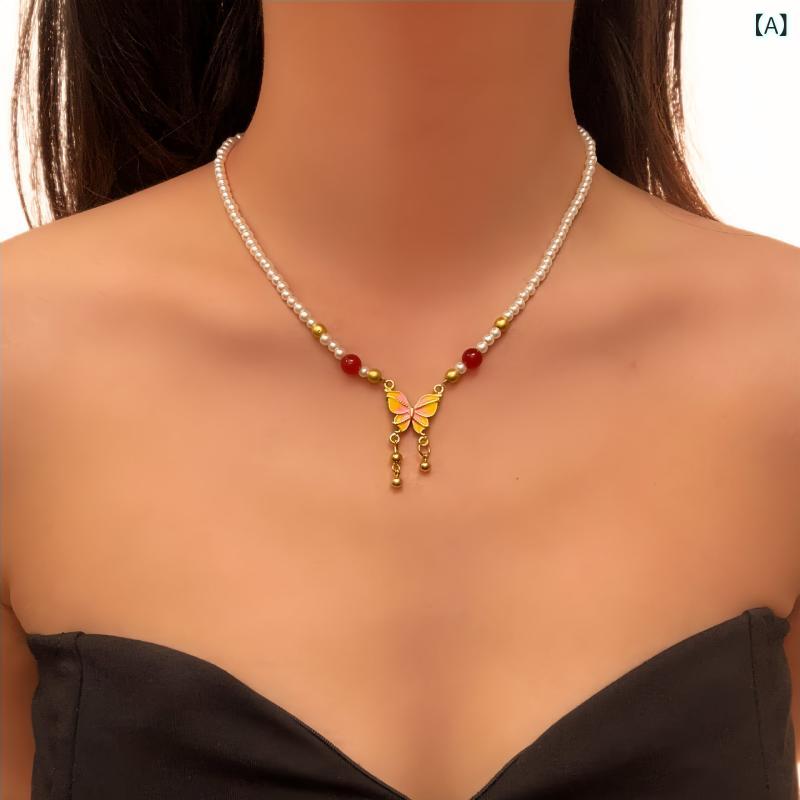 ・カテゴリ: ネックレス・主な素材: 合金・加工: 電鍍・モチーフ: 蝶・チェーンタイプ: 通常チェーン・長さ: 41cm～50cm・スタイル: エレガント、通勤・重さ: 約10g・対象: 女性