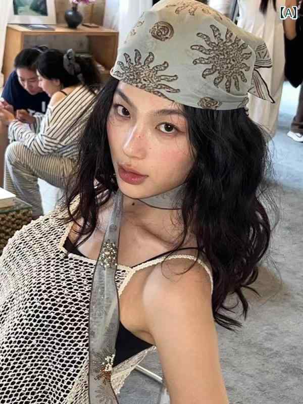 ・性別: ユニセックス・対象年齢層: 大人、子供・織り方: 平織り・柄: 幾何学模様・加工方法: プリント・特徴: ヒップホップ・スタイル: ストリート・カラー展開: 緑、サンド、緑ロングスカーフ、サンドロングスカーフ