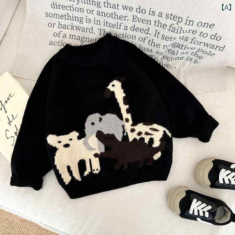 ・カテゴリ: 子供用セーター・性別: 男性・対象年齢: 幼児（1～3歳）・スタイル: カジュアル・主な素材: アクリル50%・生地加工: 柔軟加工・糸の太さ: 普通・厚さ: 厚手・ネックライン: ラウンドネック・袖丈: 長袖・クロージャー:...