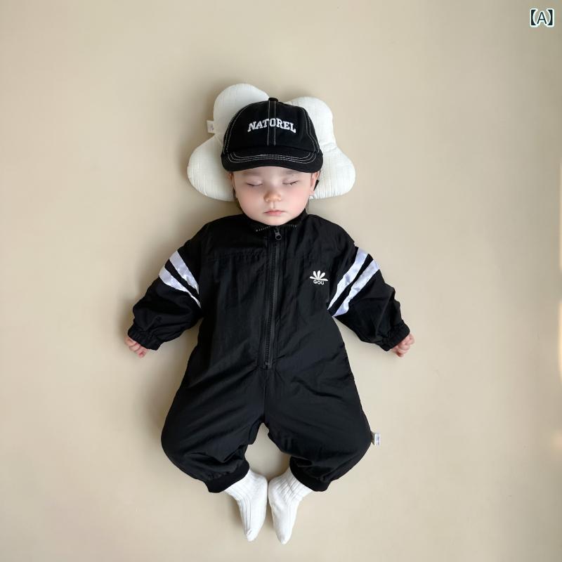 ・カテゴリ: ロンパース・スタイル: 韓国・主な素材: ポリエステル・厚さ: 普通・袖丈: 長袖・開閉タイプ: ジッパー・対象年齢: 幼児 (1〜3歳、身長80〜100cm)・性別: ユニセックスクラス・カラー展開: ブラック、キャメル・サ...