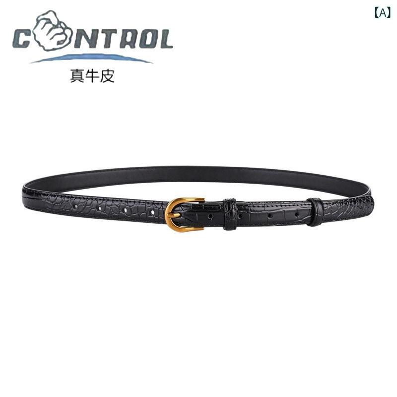 ・素材: 真皮・革の種類: 二層牛革・バックル素材: 合金・留め具: ピンバックル・カラー展開: ブラック、ブラウン、コーヒー・幅: 細身（2cm未満）・長さ: 100cm・サイズ展開: 100cm・スタイル: レトロ、古風、宮廷風、香港風...