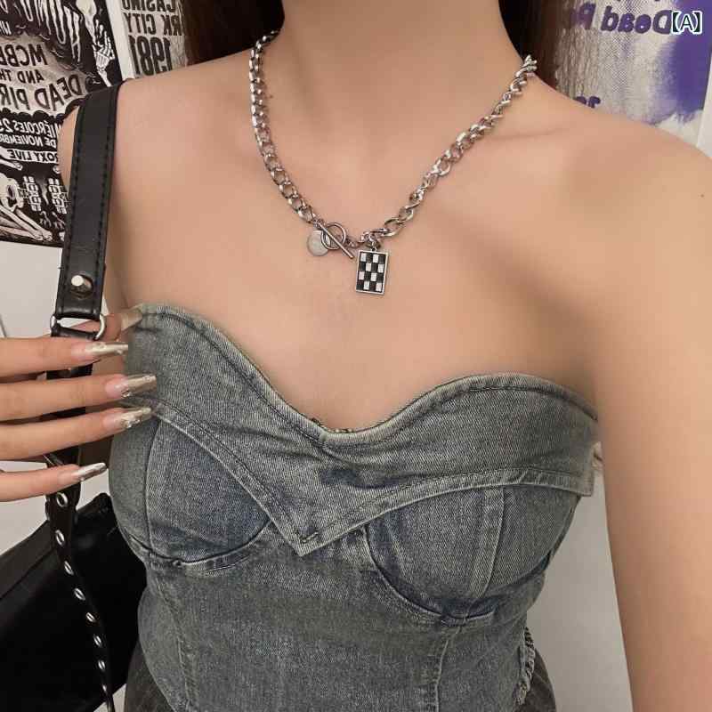 ・カテゴリ: ネックレス・スタイル: クール系・スタイル分類: 個性的ファッション・対象: ユニセックス・素材: 合金・加工方法: 電気メッキ・形状: 幾何学・チェーンスタイル: レギュラーチェーン・ペンダント素材: 合金・周囲長: 41c...