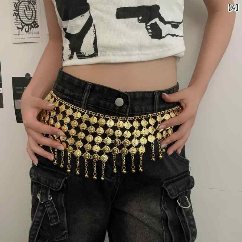 ・カテゴリ: 腰チェーン・性別: 女性・対象年齢: 成人・素材: 合金・スタイル: ヒップホップ・カラー展開: ゴールド、シルバー・チェーン周数: シングル・長さ: 105cm