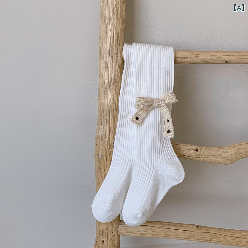 ・等級: B類・主な素材: 精梳綿75%・対象性別: 女の子・カテゴリ: タイツ・製法: ジャカード織り、縫い目なし加工・機能: 通気性、吸湿性・厚み: 薄手・柄: 無地・要素: リボン、プリンセス、トレンドスタイル・カラー展開: ホワイト...