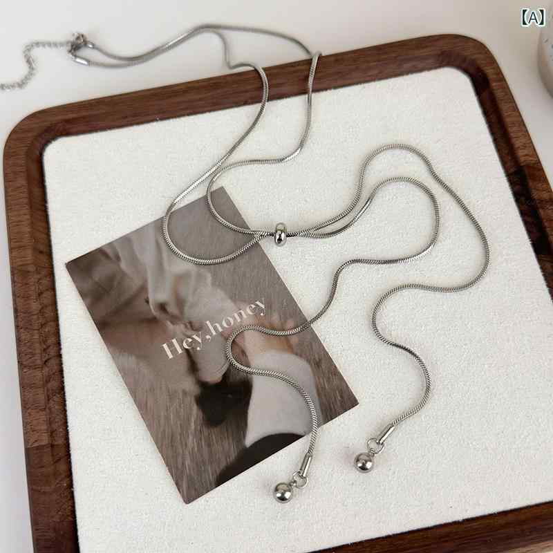 ・素材: ステンレス・加工: 電鍍・: 幾何学・チェーンスタイル: スネークチェーン・ペンダント素材: 合金・周囲: 81cm以上・トレンド要素: ライン・スタイル: 韓国・重さ: 14.6g・スタイル分類: フレッシュ＆スイート・カテゴリ...