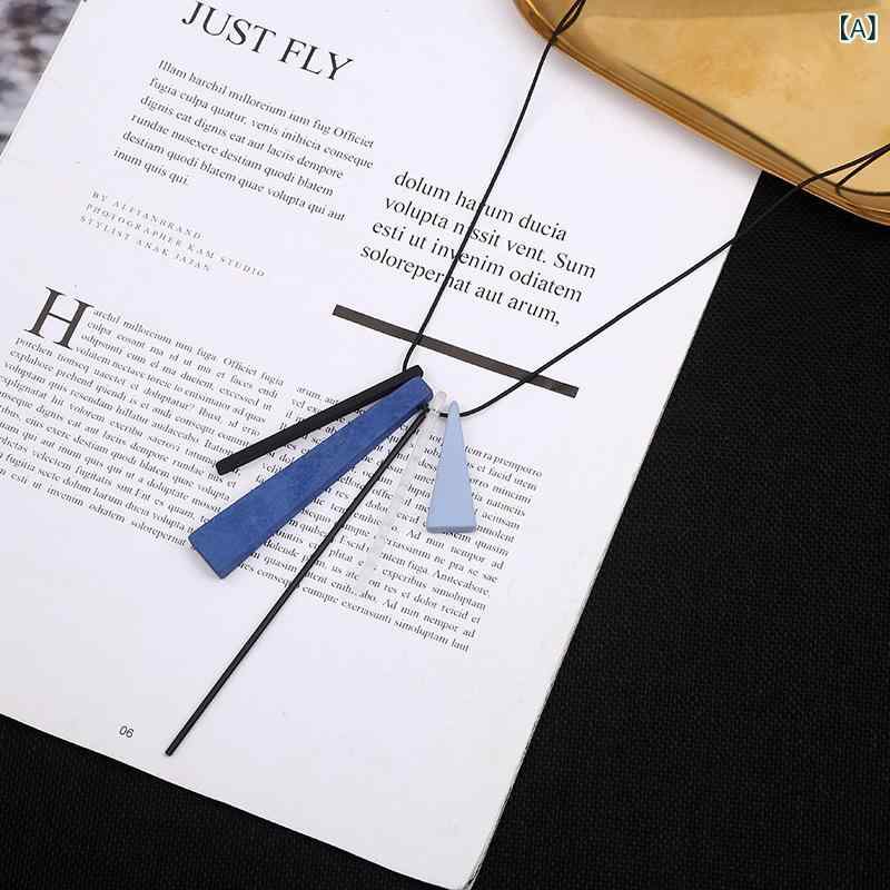 ・素材: プラスチック、樹脂・加工: ハンドメイド・形状: 幾何学模様・チェーンスタイル: 鎖骨チェーン・長さ: 約21cm〜50cm・要素: 三角形、四角形・スタイル: 欧米風・スタイル分類: ファッション通勤・カテゴリ: ネックレス・対...