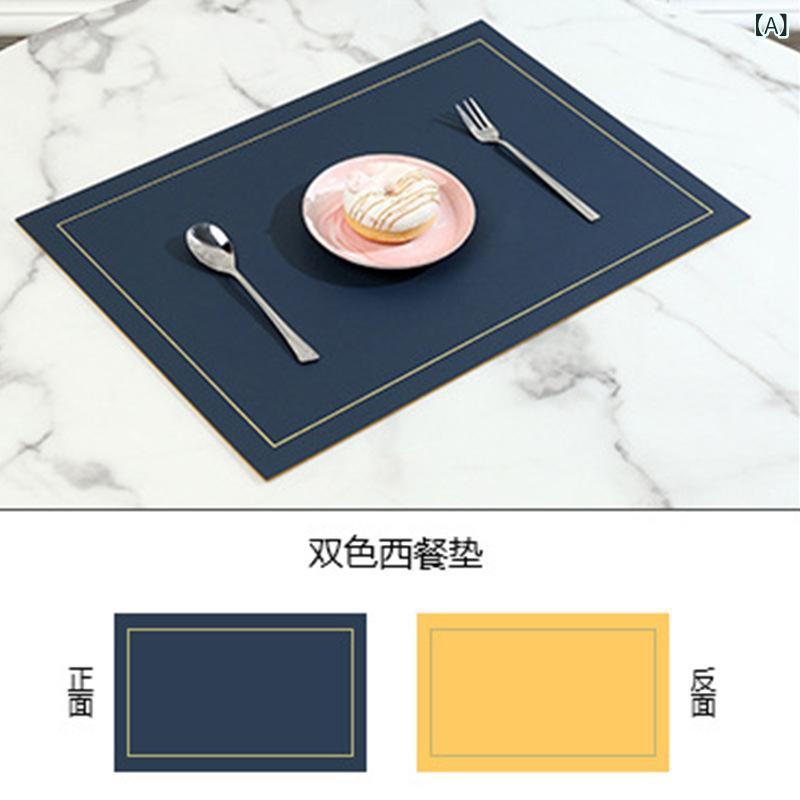 ・素材: PVCレザー・柄: 無地・カラー展開: 紺×黄、黄茶×灰、黒×赤、瑪瑙レッド×黄、エメラルドグリーン×灰、薄ピンク×銀、ピンク×水色、水色×青色・形状: 正方形・スタイル: モダンミニマリスト・サイズ: 45cm×30cm